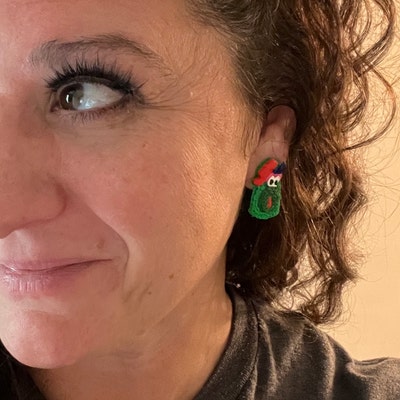 Wednesday Addam Clay Dangle Earrings - Etsy