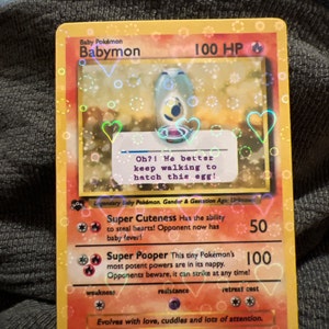 Pokemon Pregnancy Card, Pokemon Baby Card, Custom Pokemon Card ...