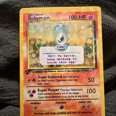 Pokemon Pregnancy Card, Pokemon Baby Card, Custom Pokemon Card ...