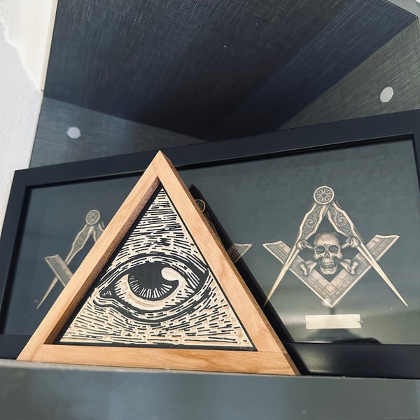 CARVED Wall Hanging - All Seeing Eye Triangle - Etsy