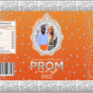 Silver Prom Chip Bag, Prom Favor Bag, Prom Send off Chip Bag, Printable ...