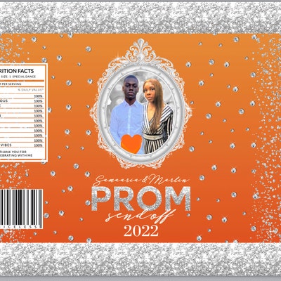 Silver Prom Chip Bag, Prom Favor Bag, Prom Send off Chip Bag, Printable ...