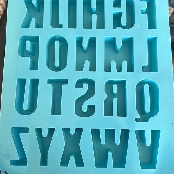 Alphabet A-Z Silicone Molds, Letters Concrete Molds, Small Candle ...