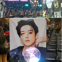 BTS Suga Long Hair Photo Flag Banner, Agust D Suga American Flag ...