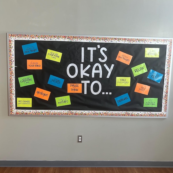 Social Emotional Learning Bulletin Board Kit for School, It's Okay To ...