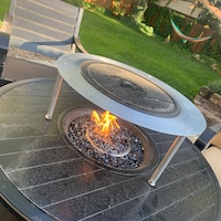 28" Fire Pit Heat Deflector / Reflector and Cover for Better Warmth ...