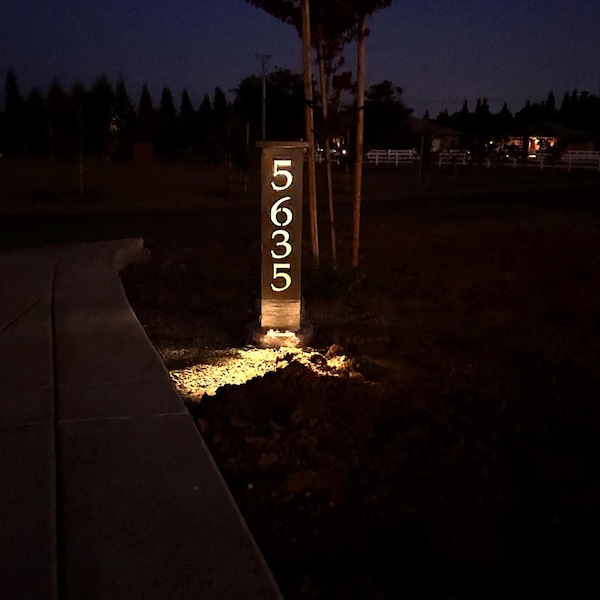 Address Column - Garden Pillar - / Steel Metal Art / Metal Decor ...