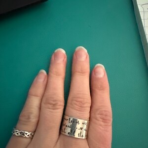 Inspiration Ring Mindfulness Gift Custom Ring Quote Ring - Etsy