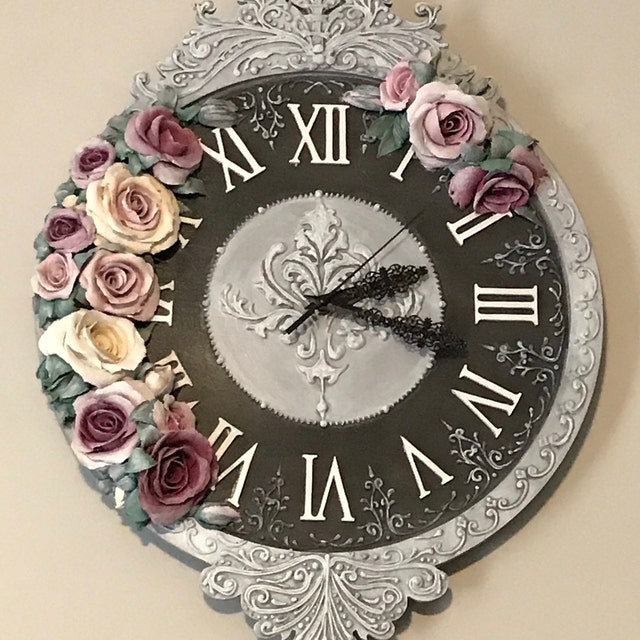 Handmade Clocks by FlowerStyleClock on Etsy