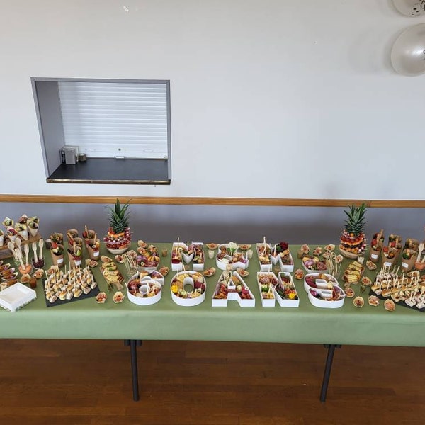 Fillable Letter/ Number Boxes With Lid 28cm/11 Charcuterie Fruit Tray ...