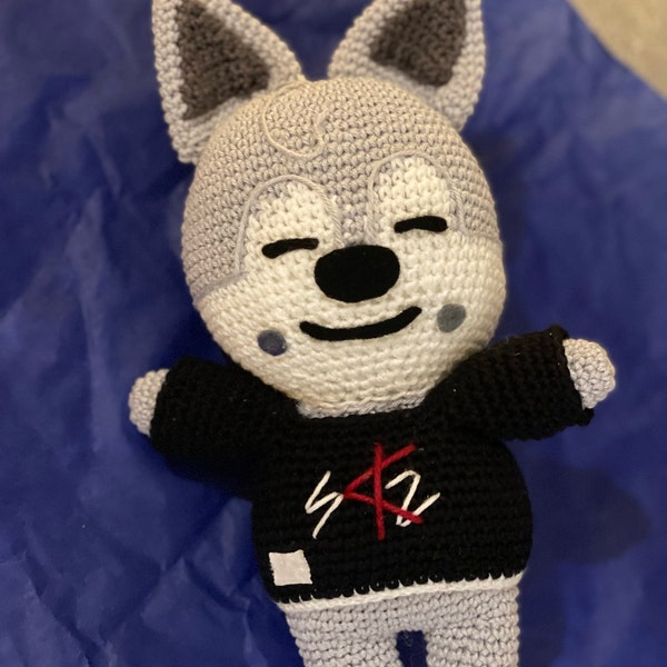 SKZOO WOLFCHAN Stray Kids Plushie + FREEBIE, Bangchan Fanart, Kpop Merch - Etsy