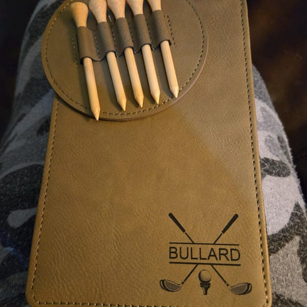 Golf Scorecard & Yardage Book Holder, Personalized Golf Gift, Mens ...