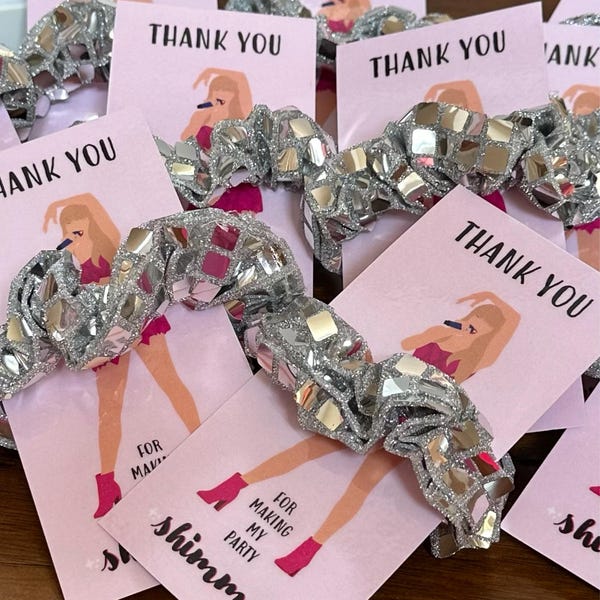 Printable Scrunchie Card Par-tay Favor T Swift Eras Party Theme Purple ...