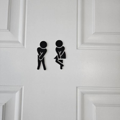 No Entry Sign 3mm Acrylic Restroom, Salon, 3D, Toilet, Modern, Minimal ...