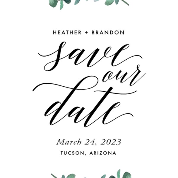 Minimalist White Ink Save the Date Card, Black & White Save the Date ... Minimalist White Ink Save the Date Card, Black & White Save the Date ...