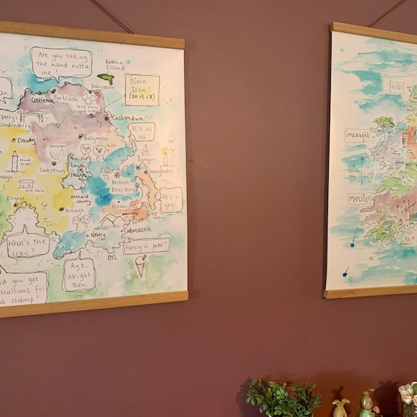 Rathlin Island Illustrated Map. Original. A3 Size. - Etsy