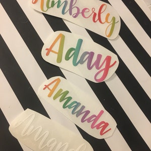 Glitter Name Decal Glitter Name Sticker Glitter Decal Wine Glass Decal ...