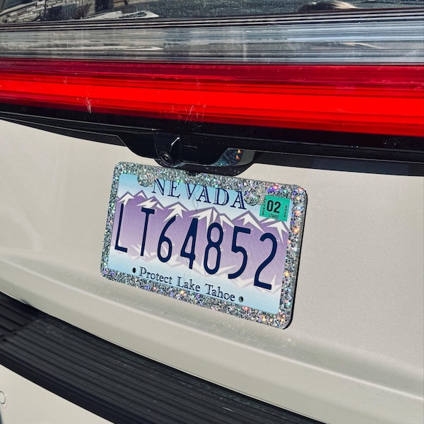 3D Pearl License Plate Frame Hand Made in America Holder Anti Theft ...