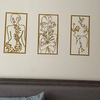 Gold Metal Line Art Female Face Gold Wall Art Gold Wall - Etsy Canada