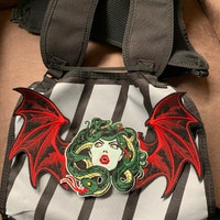 Red Demon Devil Wings Iron on Embroidery Patch Mtcoffinz Pair Choose ...