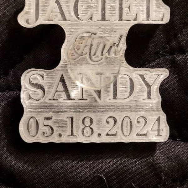 CUSTOM Wedding Names and Date Cookie Biscuit Stamp (fits M&S ...