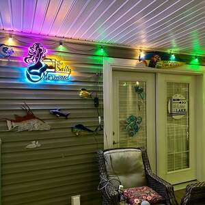 Custom Chef Logo Afcultures RGB Led Lights Metal Wall Art Personalized ...