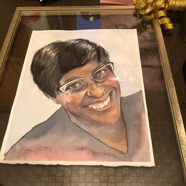 Custom Watercolor Portrait, Hand Painted From Photo | Gift Idea ...