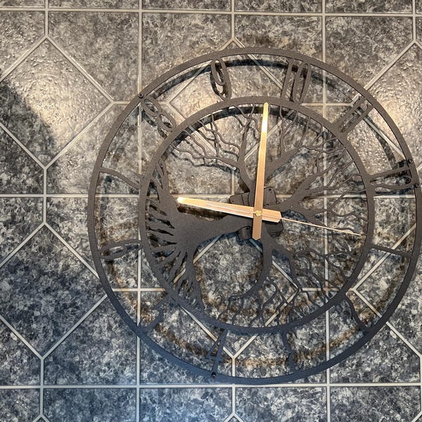 Rectangle Line Large Wall Clock,handmade Metal Wall Clock, Unique ...