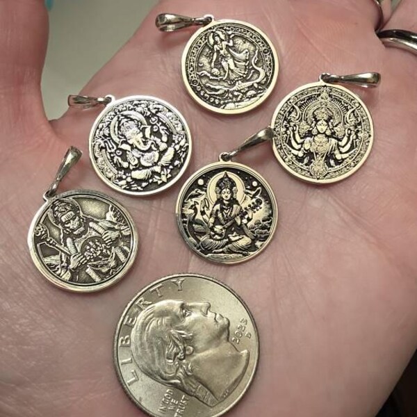 14K Solid Gold Sriyantra Necklace Pendant, Sacred Geometry Necklace ...