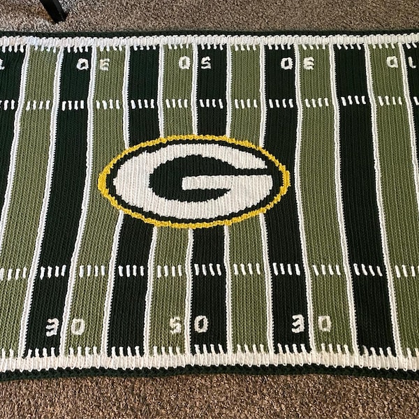 Pattern Chart for Crochet Football Field Afghan Blanket - Buffalo Bills ...