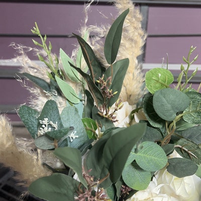 Floor Free Standing Arch Arrangement Aisle Flowers White Boho - Etsy