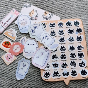 Cat Moods Sticker Sheet Mood Tracker Sticker Sheet Cute - Etsy