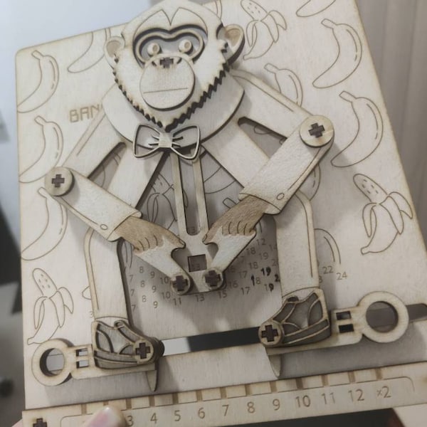 Laser Cut Mechanical Math Monkey: Calculator Plans Addition and ...