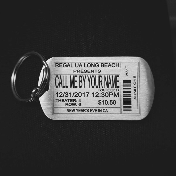 Personalized Movie Ticket Keychain, Movie Ticket Keychain, Ticket ...