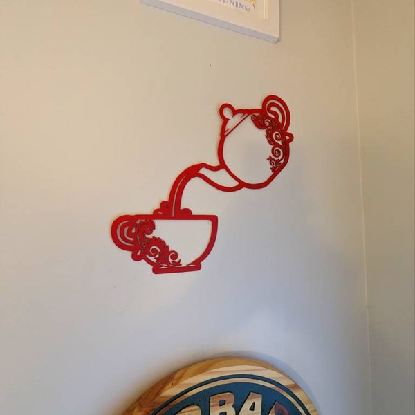 Tea Metal Wall Art, Tea Wall Art, Tea Signs for Kitchen, Tea Room Sign ...