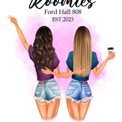 Custom Best Friend Portrait PRINTABLE Personalized BFF - Etsy