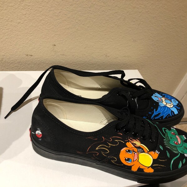 Custom Pokemon Lace up Vans - Etsy