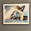 Red Flame Point Siamese Cat in the Garden, Original Handpainted ...