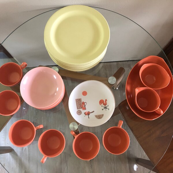 RARE HTF Vernon Kilns Rio Vista, Ultra California, 9 1/4 Dinner Plates ...