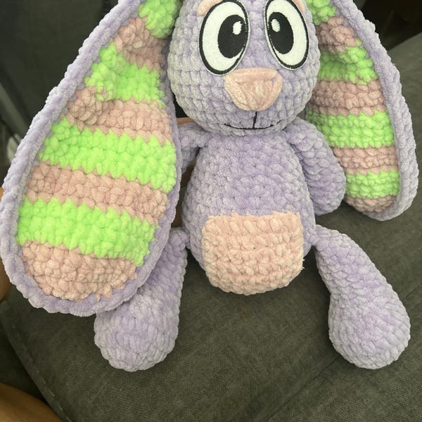 Floppy Bunny Toy, Bluey Floppy Bunny, Lilac Bunny From Bluey - Etsy
