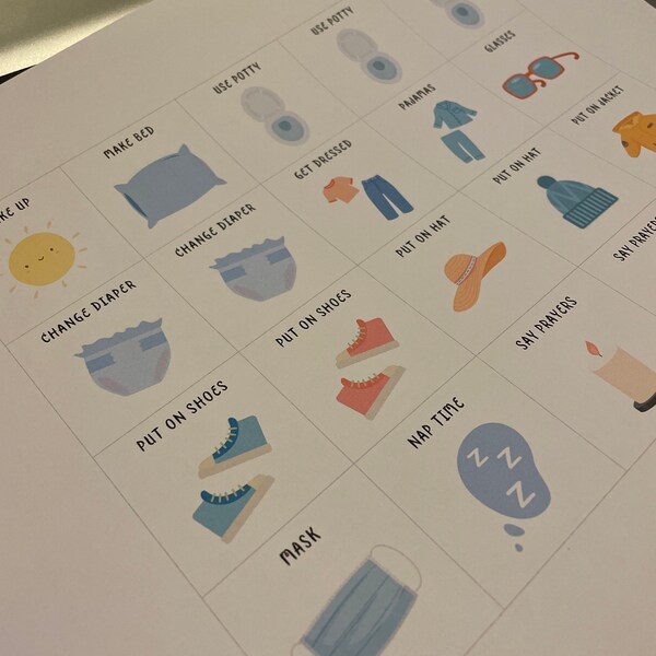 Editable Daily Visual Routine Cards Schedule for Kids Toddlers ...