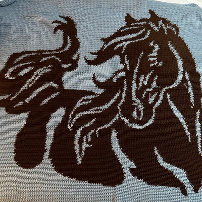 Harley-davidson Crochet Afghan Pattern Graph - Etsy