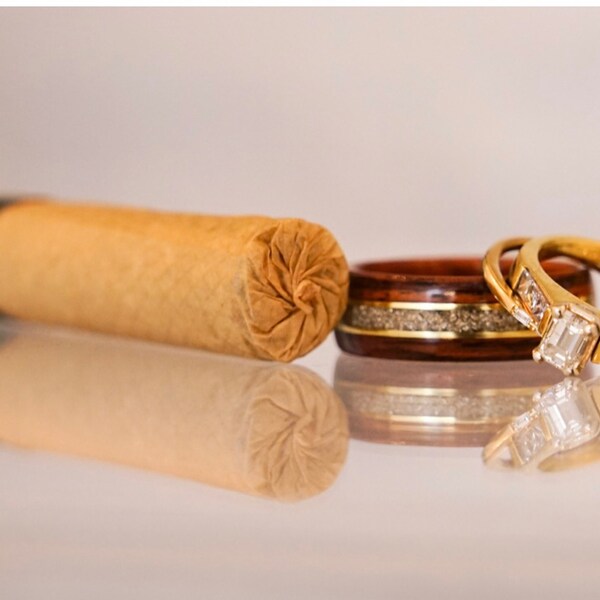 Mens Wedding Band "the Rsg" Made From Santos Rosewood, Silver and ...