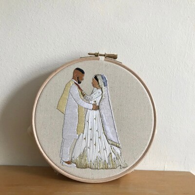 Custom Hand Embroidery Pattern, Faceless Portrait, Diy Embroidery ...