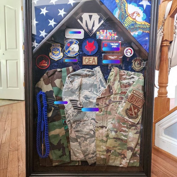 Military Uniform Shadow Box (FREE SHIPPING Lower 48 States Only) - Etsy