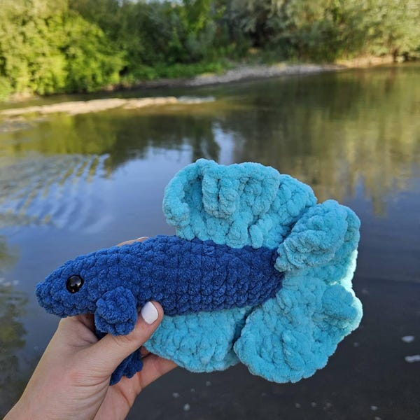 Crochet Betta Fish Pattern NO SEW Fish Pet Goldfish Download Amigurumi ...
