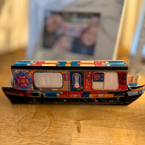 Little Boho Houseboat Printable Junk Journal Folio, Canal Boat ...