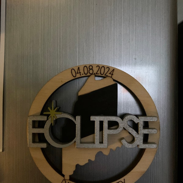 2024 Eclipse Keepsake, State Magnet or Ornament, Path of Totality - Etsy