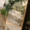 Wedding Bar Sign Customizable Name Mirror, Acrylic Drink Signage ...