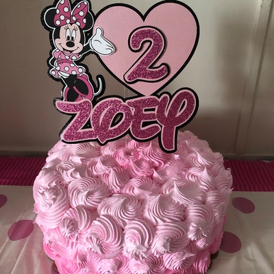 Personalize Minnie Mouse Name Cake Topper Minnie Mouse Club - Etsy